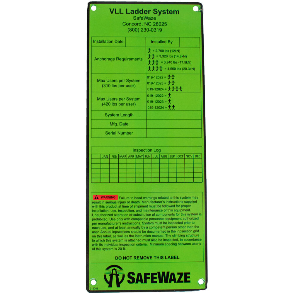 Ladder System Label | Product Inspection Label | Ladder Attachment ...