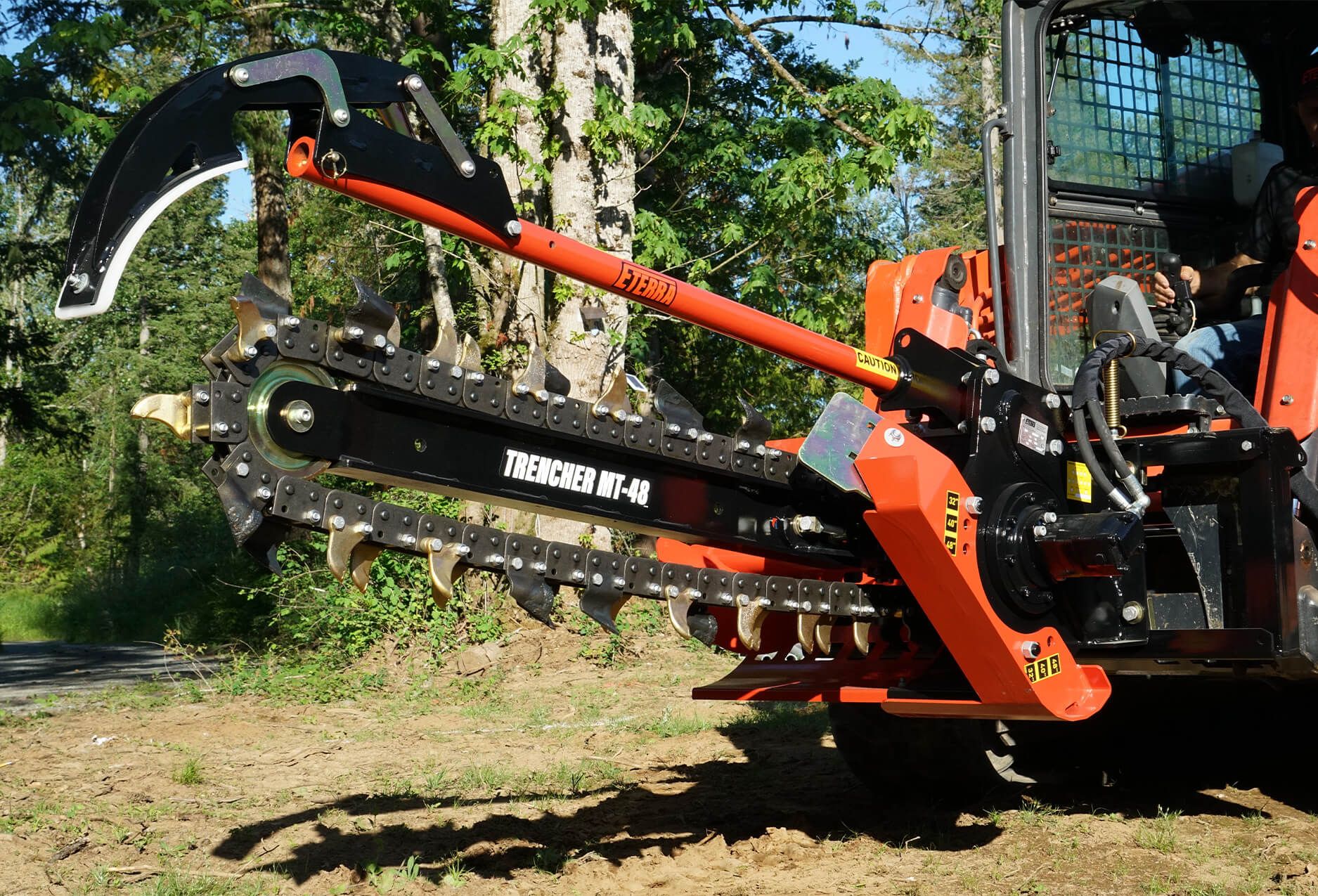 Skid Steer 4 FT. Trencher Attachment | Trencher | Tungsten Carbide ...