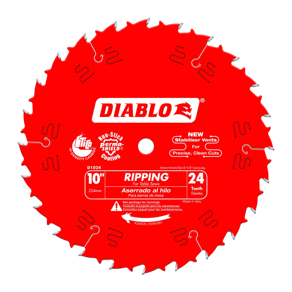 10 in. x 24 Tooth Ripping Saw Blade | Diablo Tools | Wood Blade ...