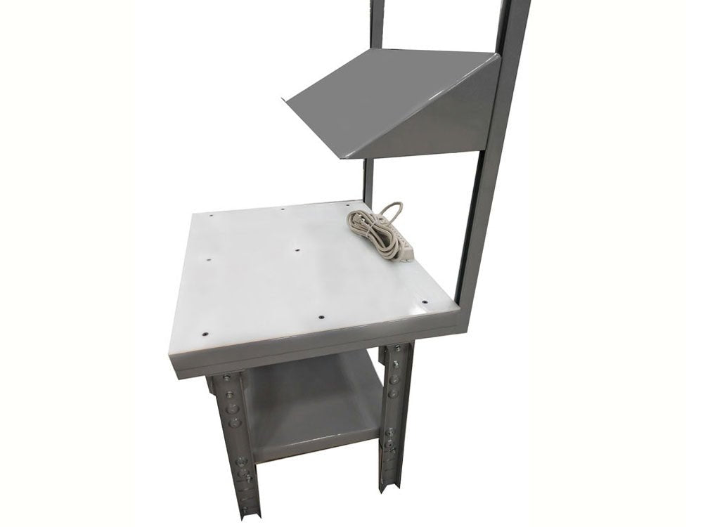 Assembly Table | Adjustable Height Table | Industrial Table with Shelf ...