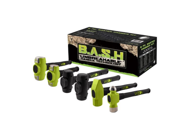 BASH 6-PC Master Hammer Kit | Sledge Hammer | Ball Pein Hammer ...