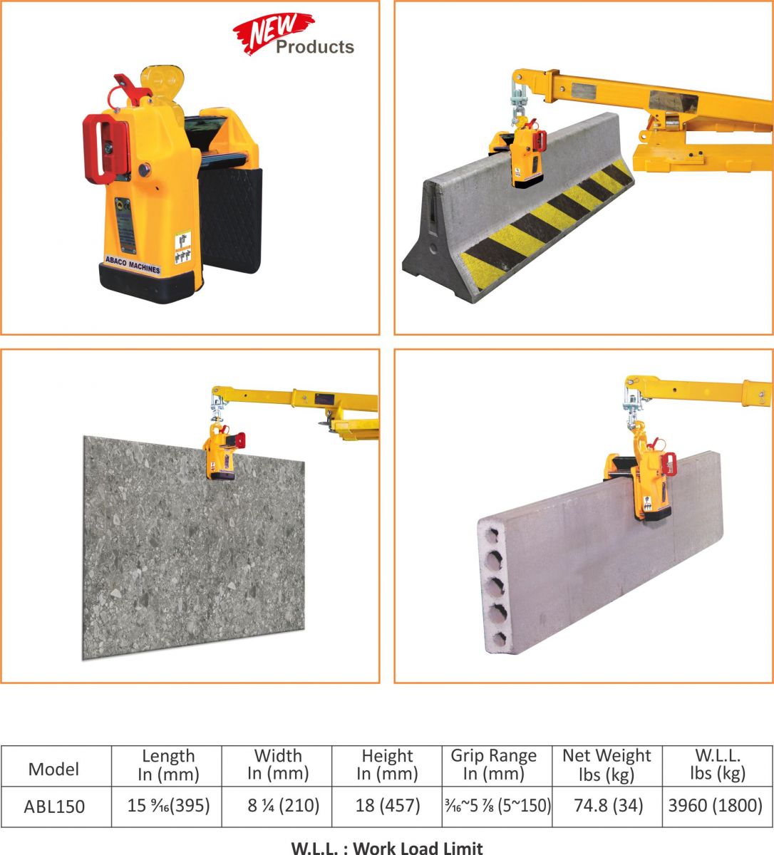 Bison Lifting Clamp | Stone Slab Lifter | Concrete Barrier Clamp ...