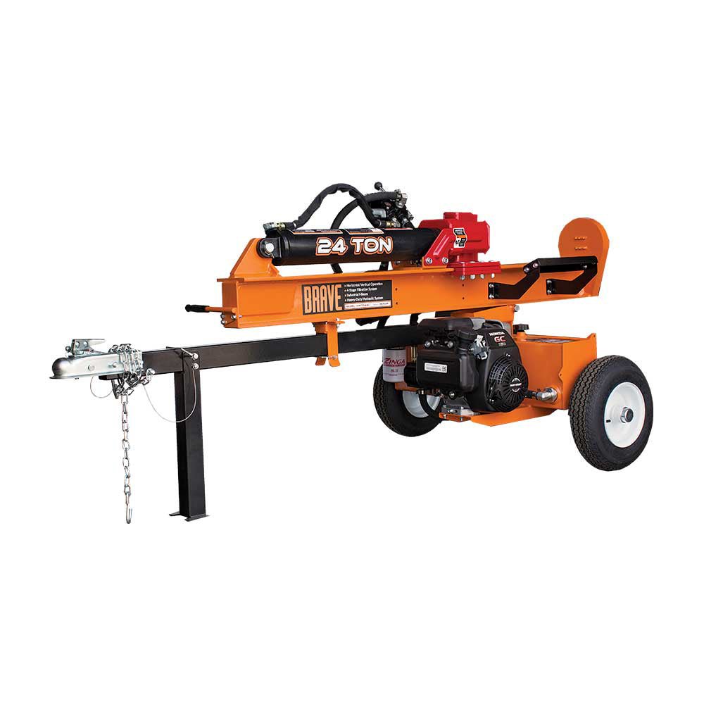 Brave Log Splitter | 24-Ton Log Splitter | Honda GC160 | Tree Splitter ...