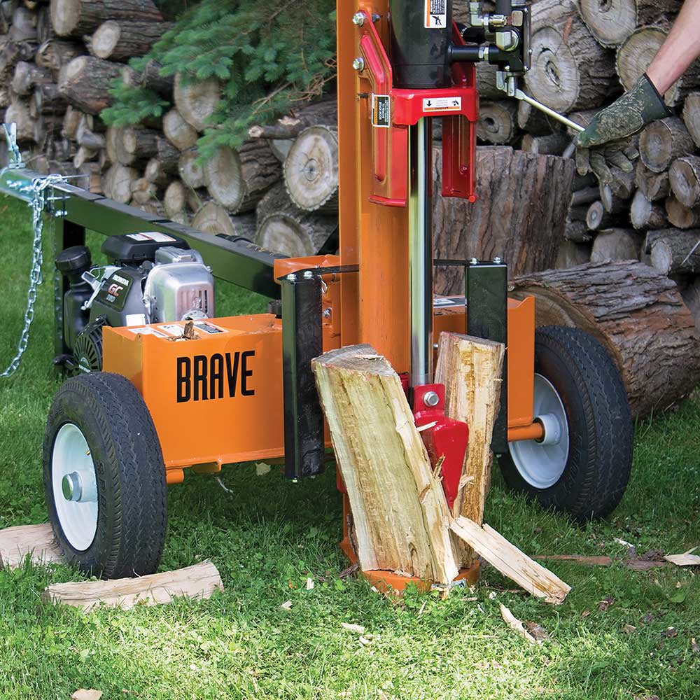 Brave Log Splitter | 24-Ton Log Splitter | Honda GC160 | Tree Splitter ...