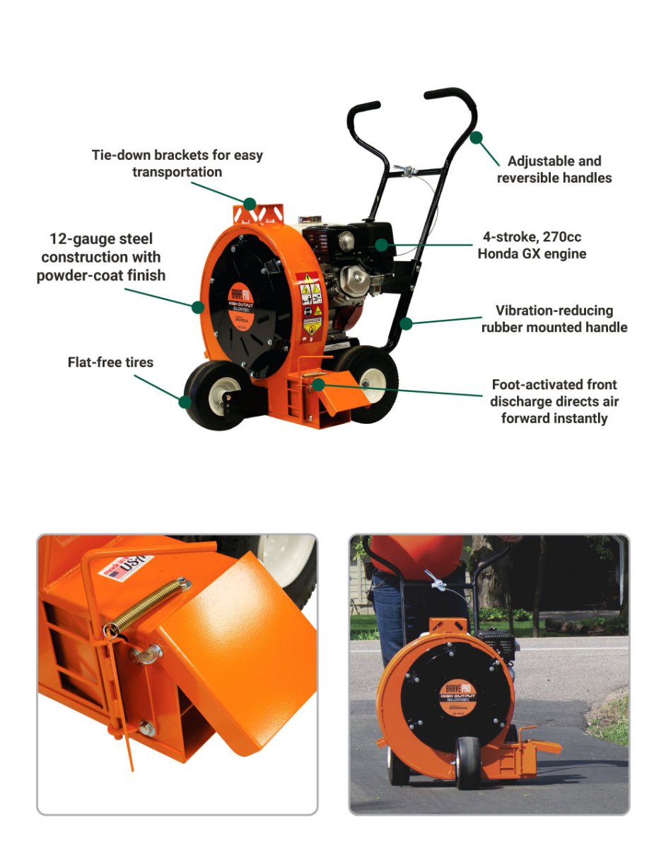 Brave Walk-Behind Blower | Leaf Blower with Honda Engine | How Output ...
