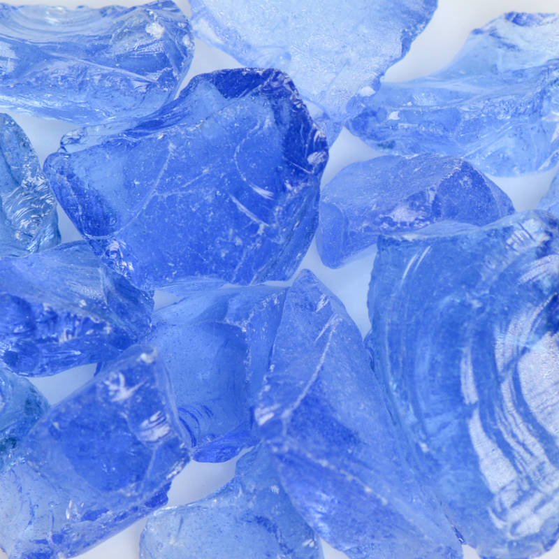 Crystal Blue Landscape Glass | Fireplace Glass | Garden Path Glass ...