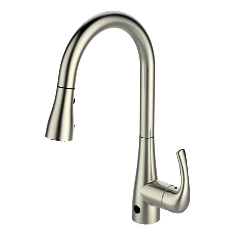 17 3/4 Inch Pull-Down Sensor Kitchen Faucet with 2 Way Spray Head ...