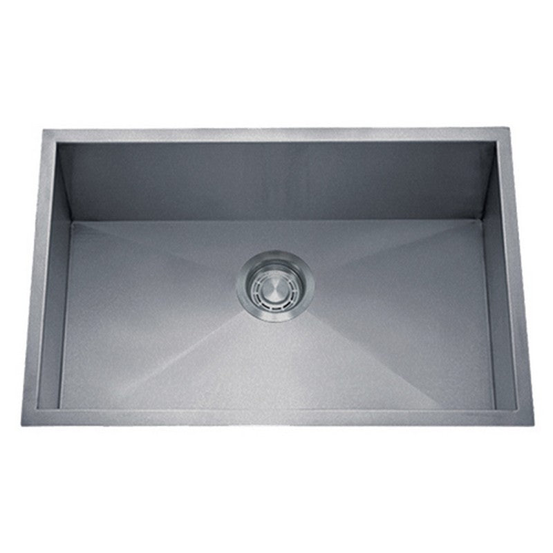 27 Inch Zero Radius Single Bowl Stainless Steel Kitchen Sink – Diamond ...