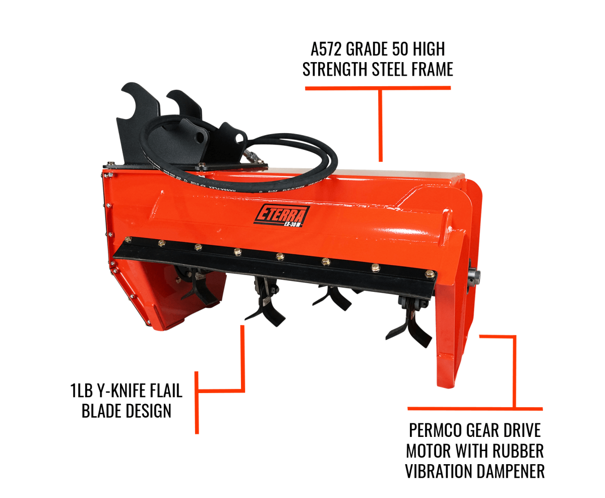 Ex-30M Mini Excavator Flail Mower Attachment | Excavator Attachment ...