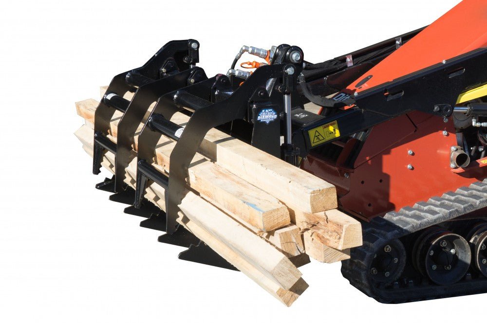 Mini Grapple Rake | Rakes for Mini Skid Steers | Root Rake Attachment ...