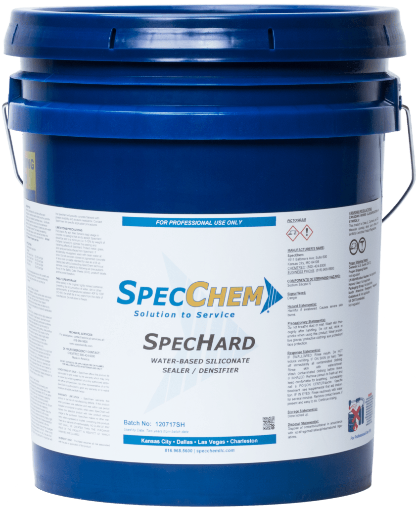 SpecHard Water-Based Siliconate Sealer/Densifier | Spec Chem Products ...
