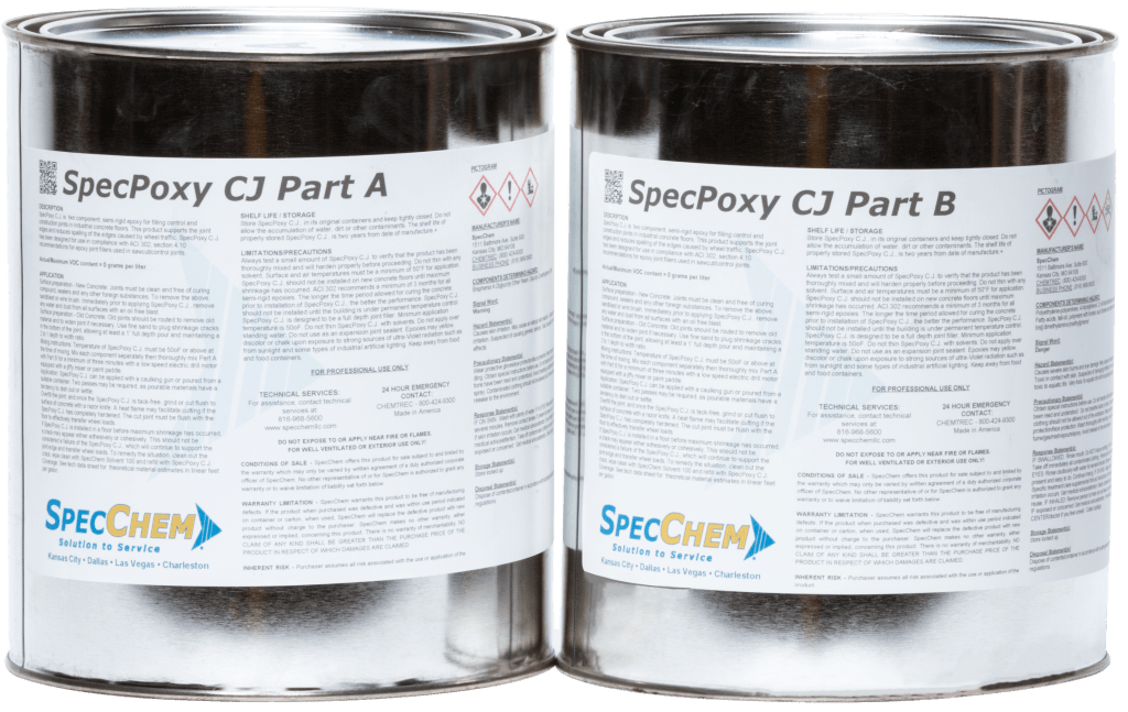 SpecPoxy CJ 100% Solids, Semi-Rigid Epoxy Control Joint Filler ...