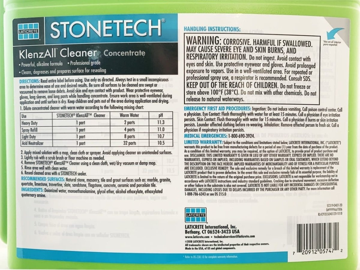 StoneTech Klenz All | Cleaning Stone Product | Stone Cleaning Products – Diamond Tool Store