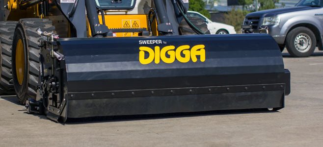 Sweeper Bucket Broom | Skid Steer Sweeper | Digga Bucket Attachments ...