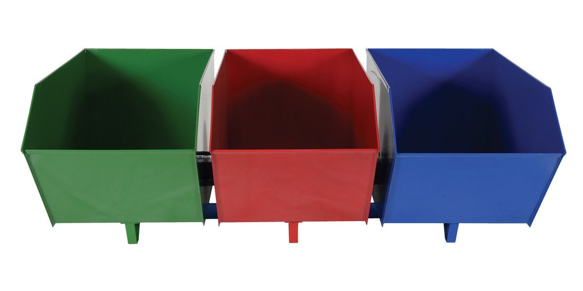 Triple-Bin Recycling Hopper | Construction Dumpster | Work Dumpster ...